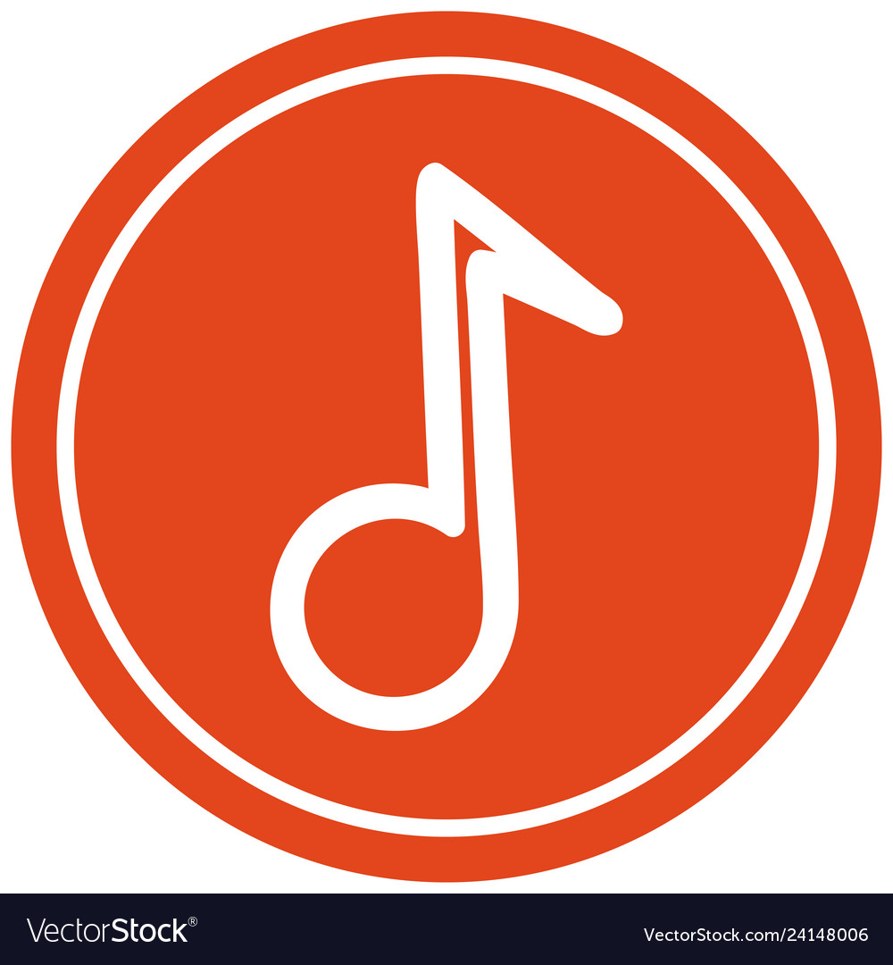 Musical note circular icon Royalty Free Vector Image