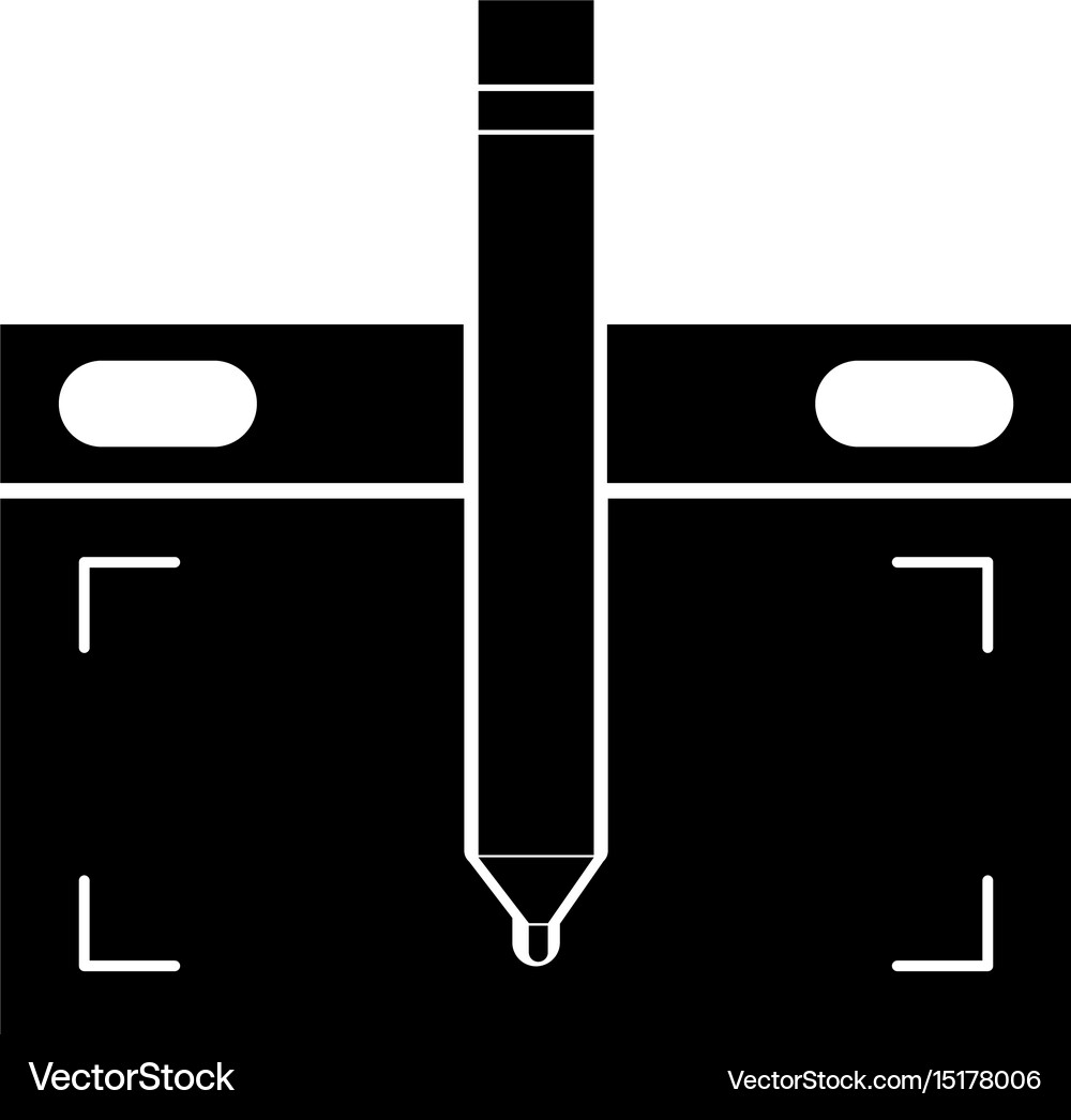 Pencil school with paper isolated icon Royalty Free Vector