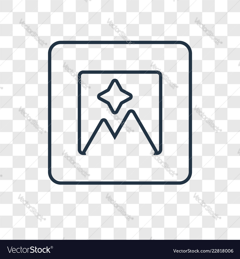 Picture concept linear icon isolated Royalty Free Vector