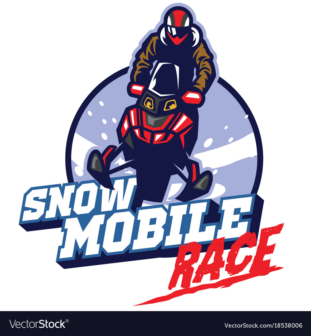 Snow Mobile Race Design Royalty Free Vector Image