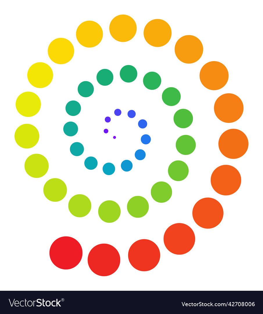 Spectral Gradiented Dotted Spiral Royalty Free Vector Image 6626