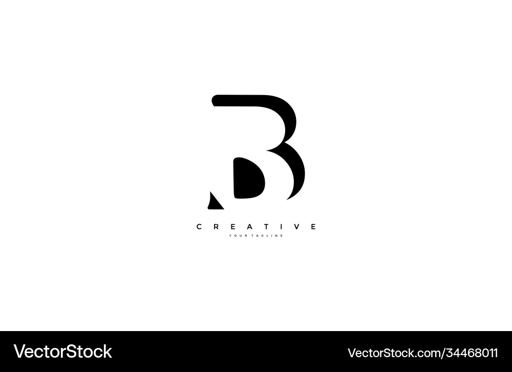Bb logo simple initial design template Royalty Free Vector