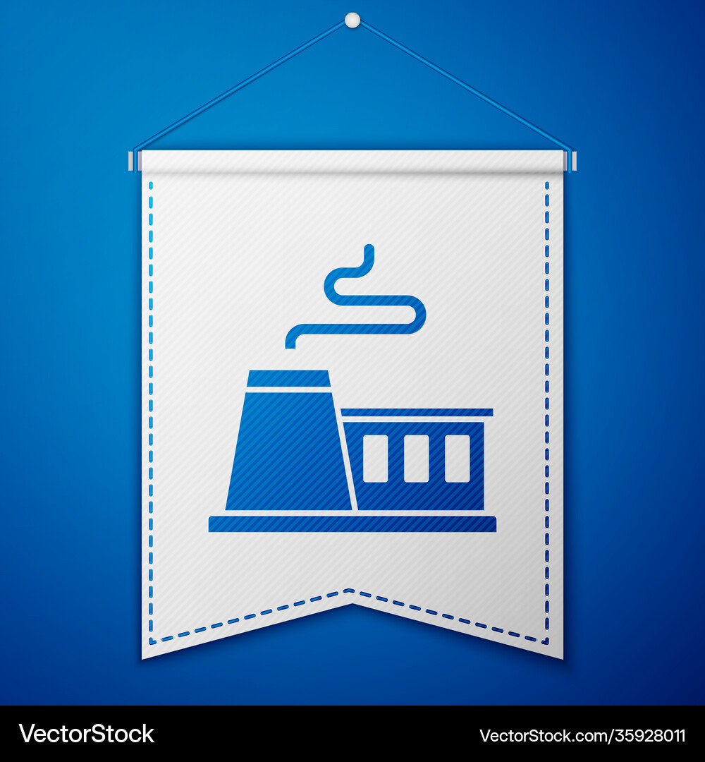Blue factory icon isolated on background Vector Image