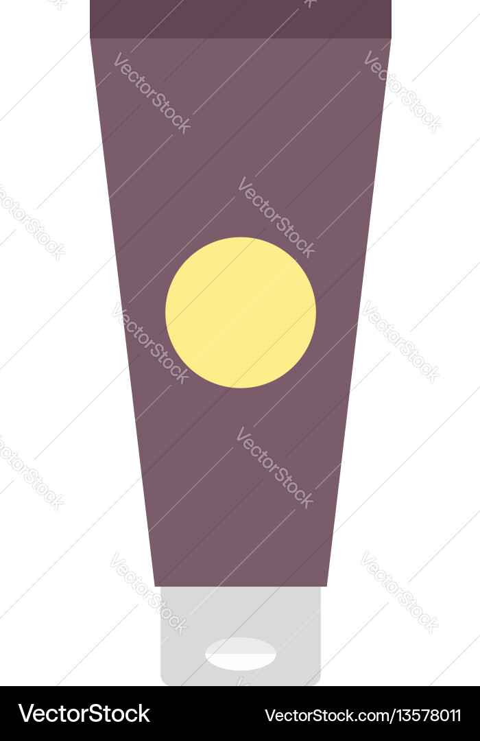 Cream tube icon flat style Royalty Free Vector Image