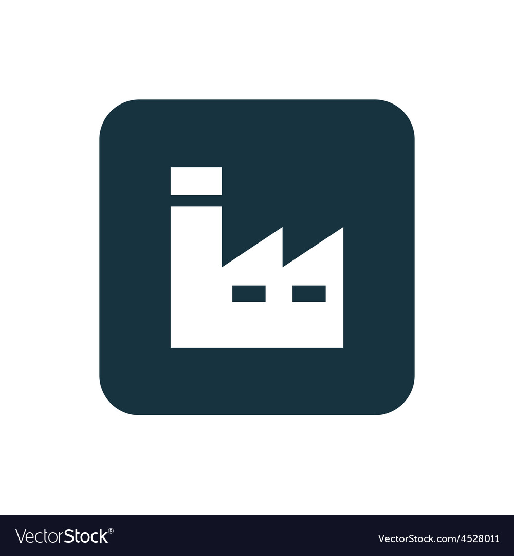 Factory icon rounded squares button Royalty Free Vector