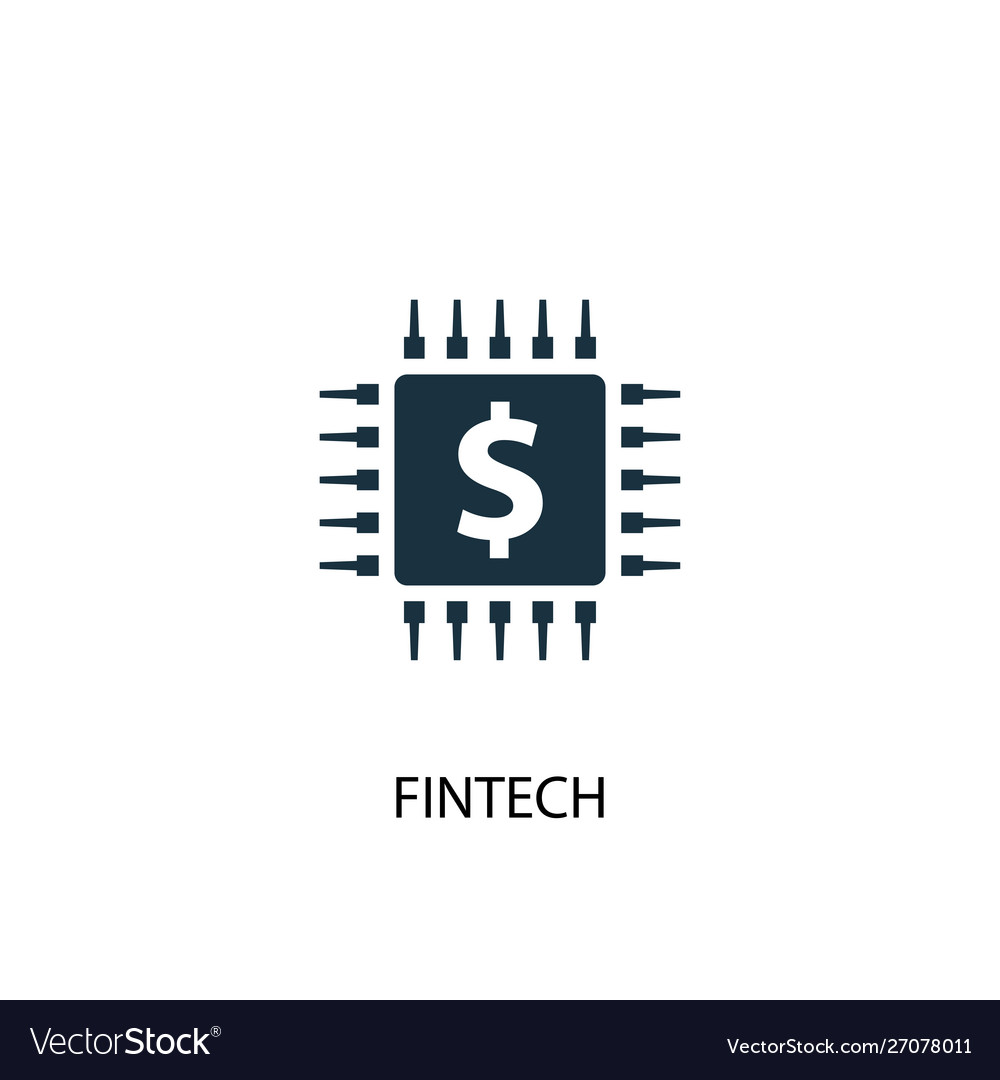 Fintech icon simple element Royalty Free Vector Image