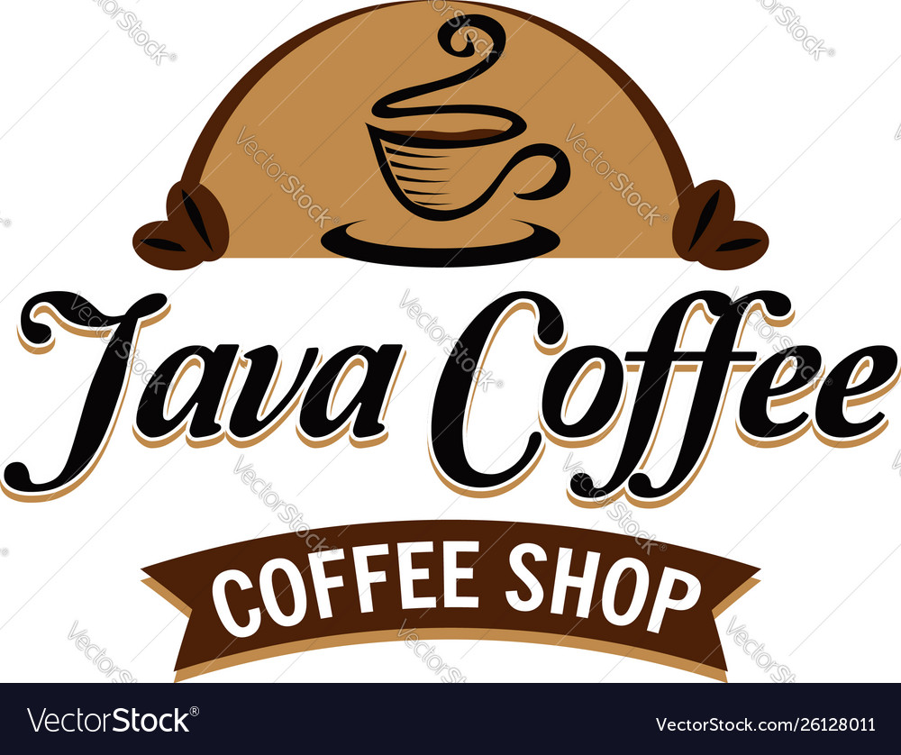 Java Coffee Logo - Classic Style Royalty Free Vector Image