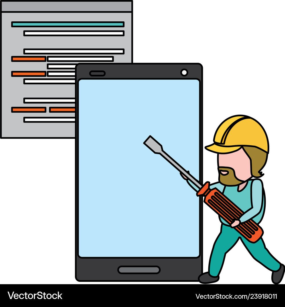 Mobile app development Royalty Free Vector Image