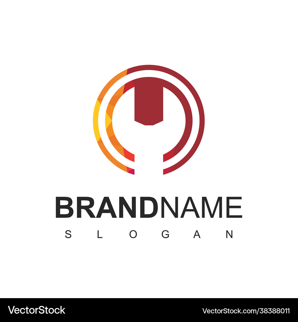 Service and repair logo design template Royalty Free Vector