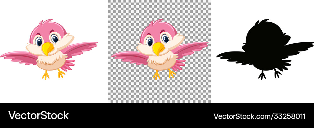 Set bird character Royalty Free Vector Image - VectorStock