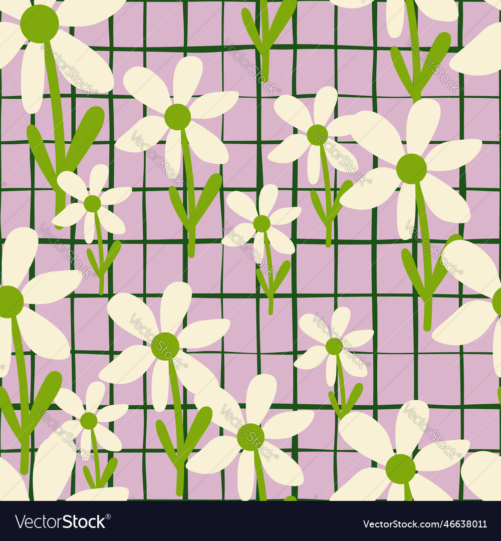 Stylized tropical simple flower seamless pattern Vector Image