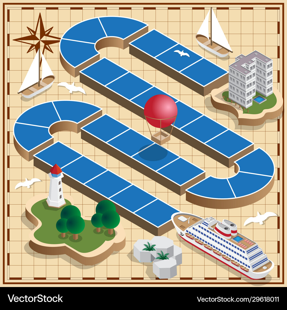 Traveling on a cruise ship Royalty Free Vector Image