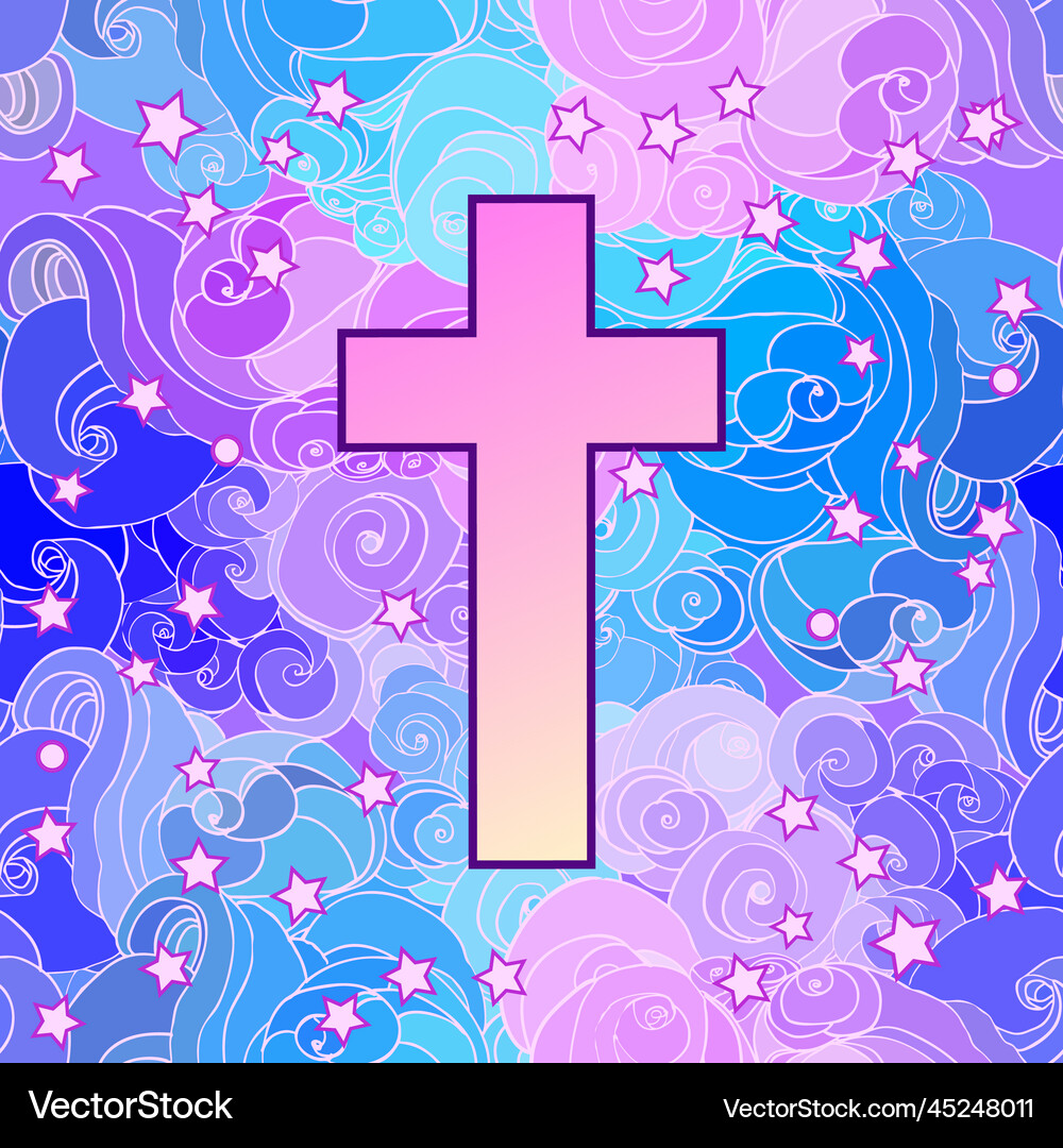 Vanilla cross glamour halloween background Vector Image