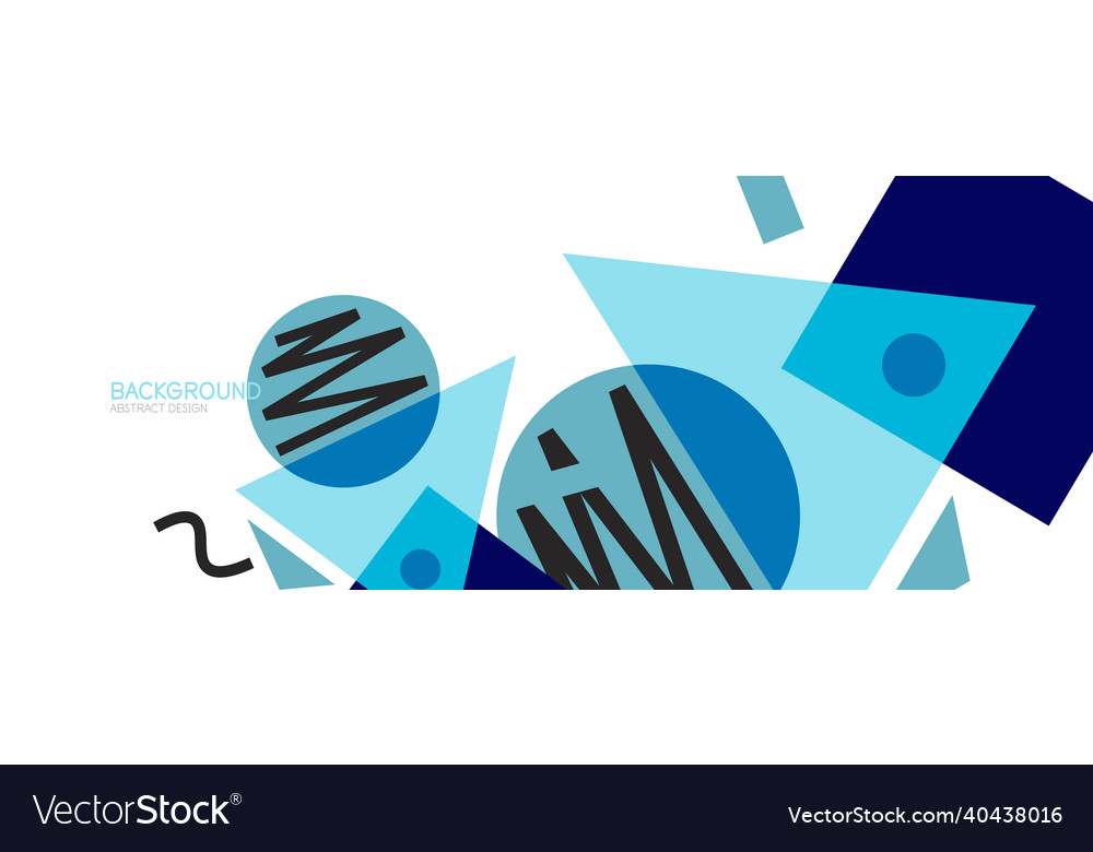 Abstract background blocks lines triangles Vector Image