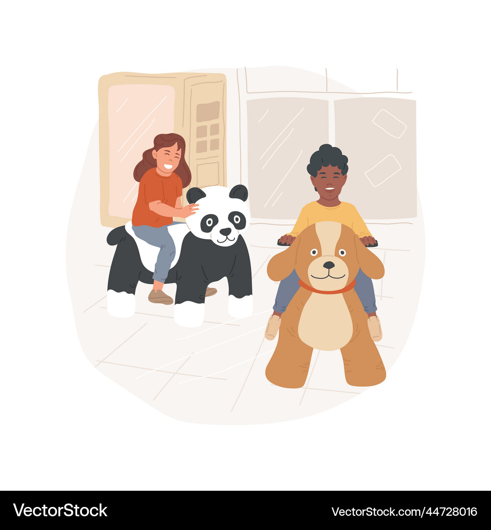 Animal rides isolated cartoon Royalty Free Vector Image