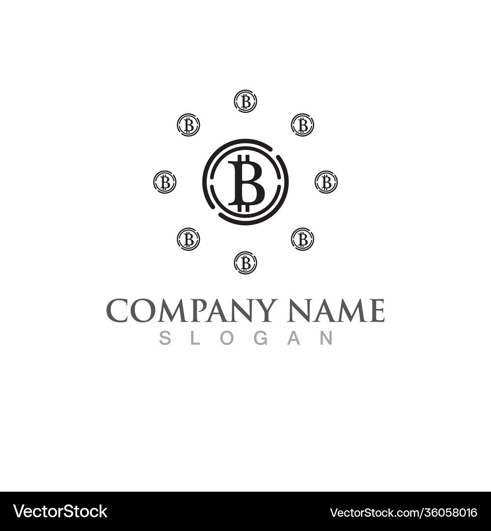 Btc coin logo and symbol Royalty Free Vector Image