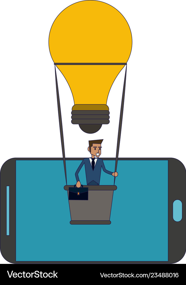 Businessman successful cartoon Royalty Free Vector Image