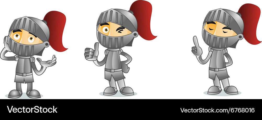 Cartoon Knight Character Royalty Free Vector Image