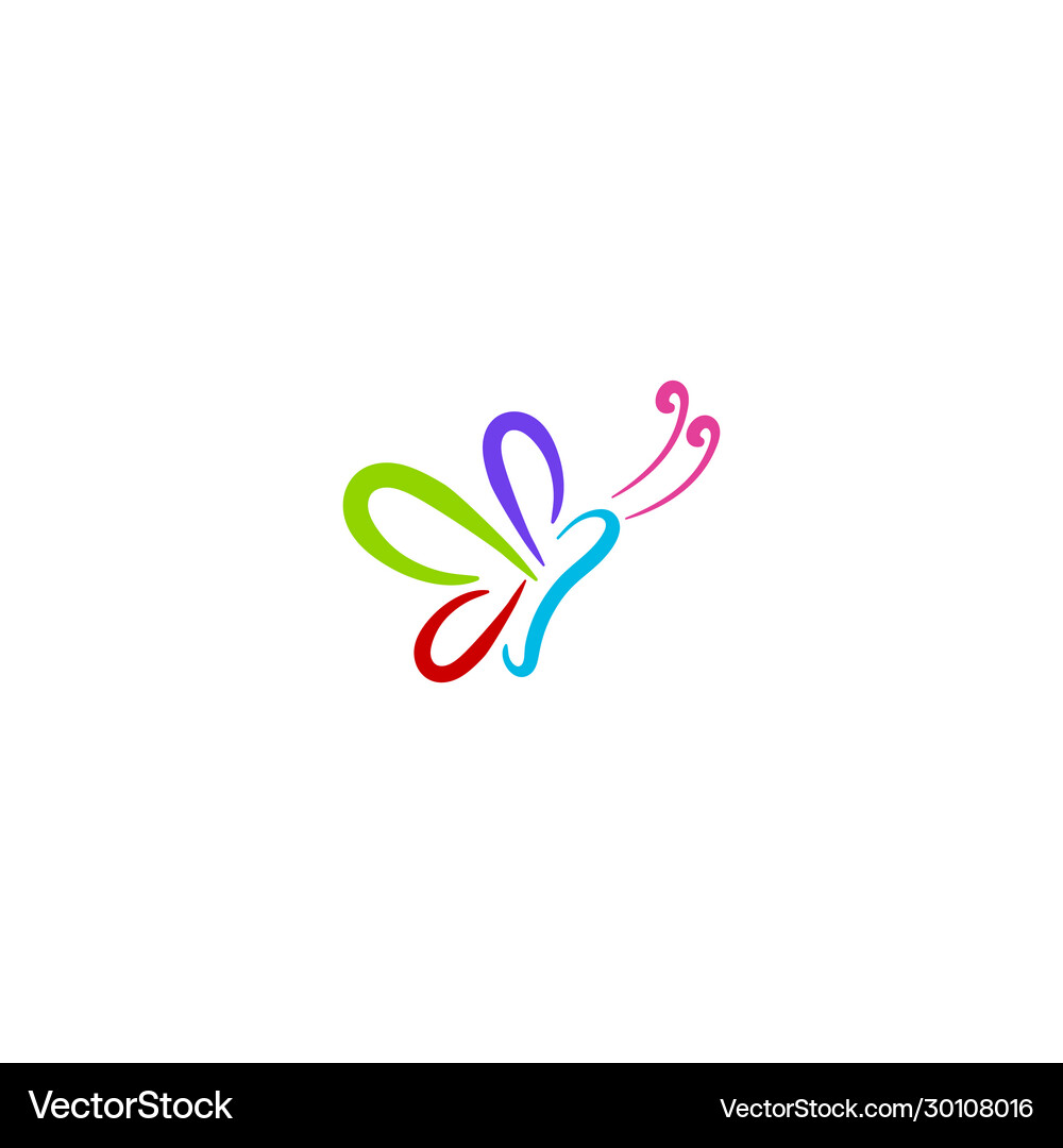 Colorful butterfly logo ideas inspiration Vector Image