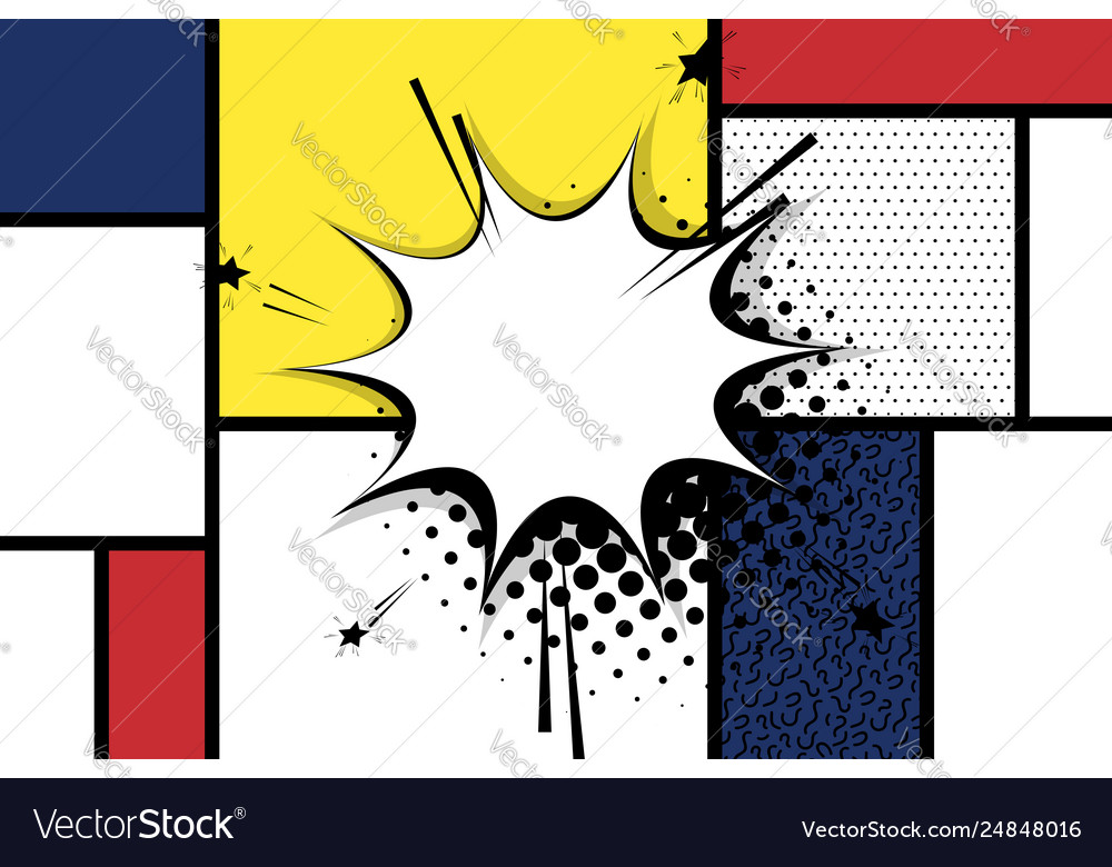 Comic text empty speech bubble pop art Royalty Free Vector