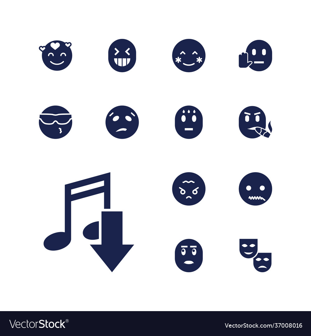Expression icons Royalty Free Vector Image - VectorStock