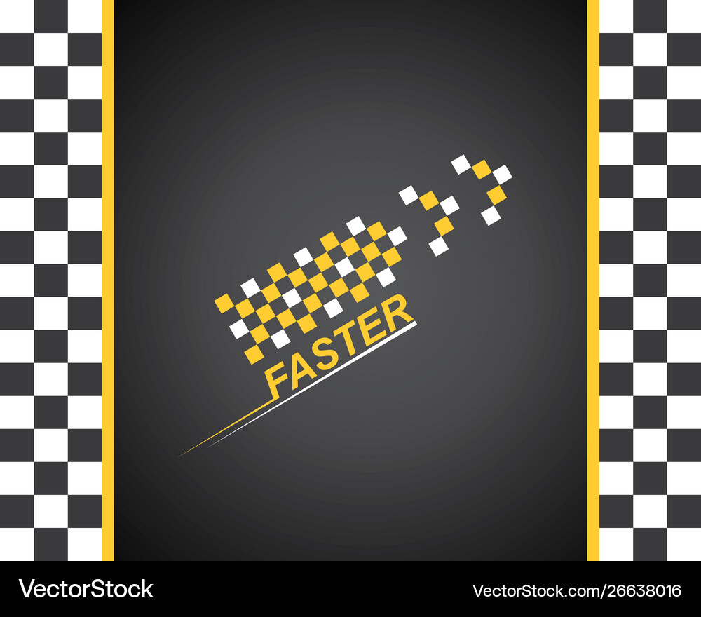 Faster speed logo icon automotive racing Vector Image