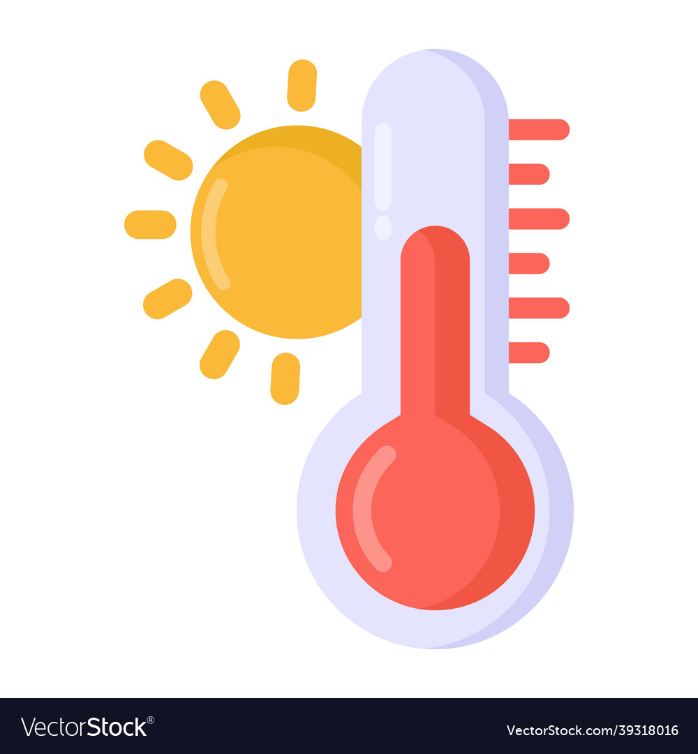 High temperature Royalty Free Vector Image - VectorStock