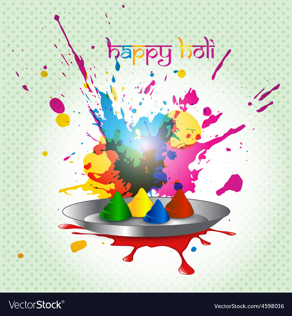 Holi background Royalty Free Vector Image - VectorStock