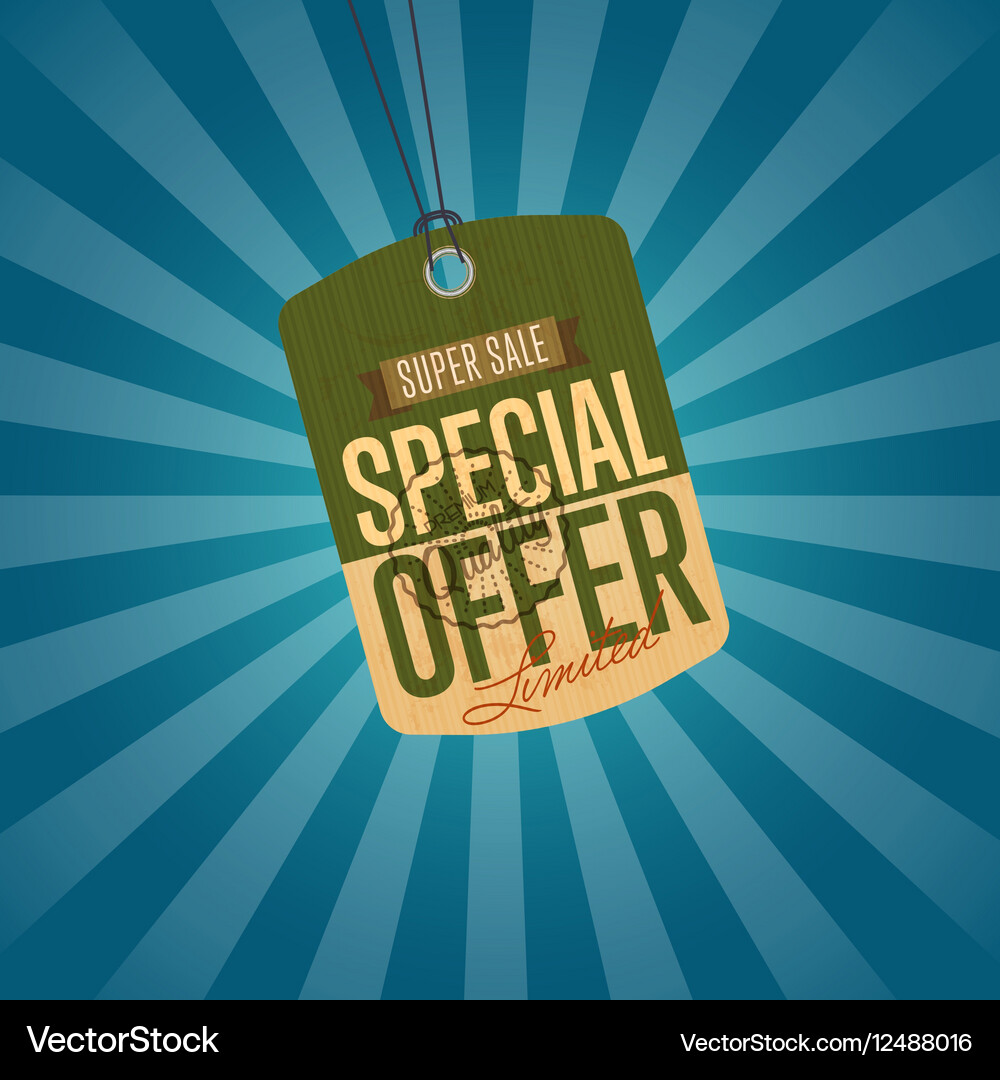 Special offer isolated sale sticker Royalty Free Vector
