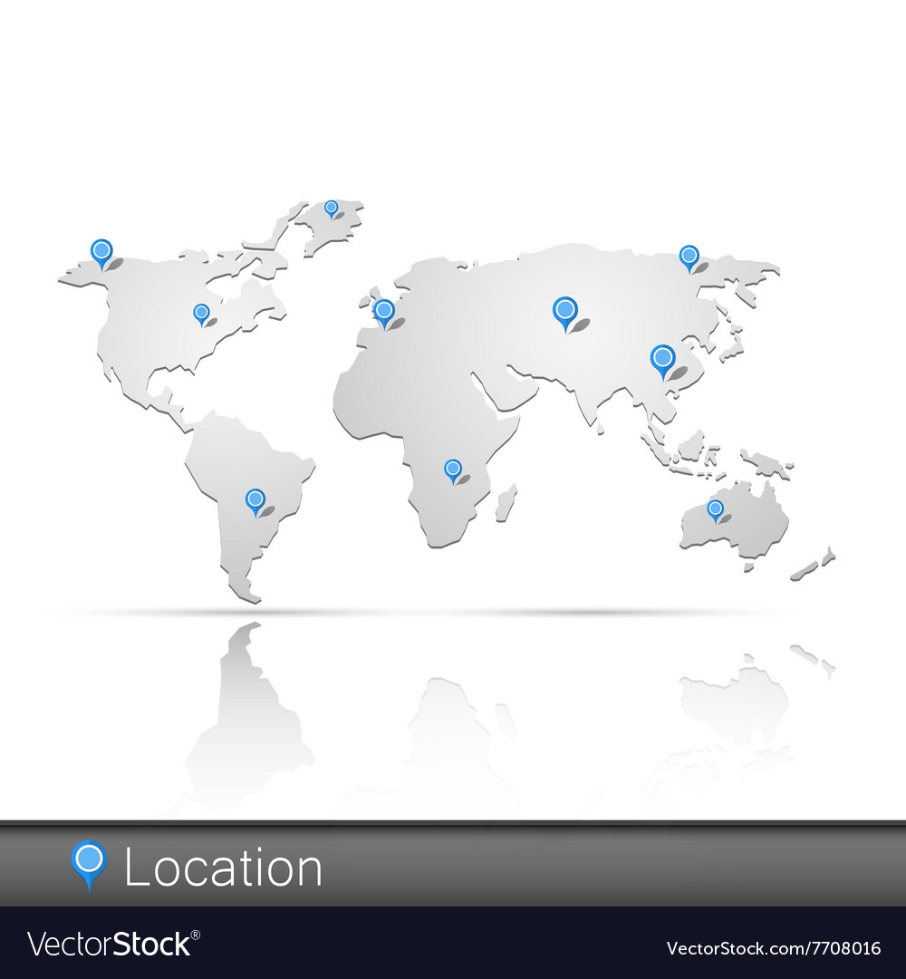 World map Royalty Free Vector Image - VectorStock