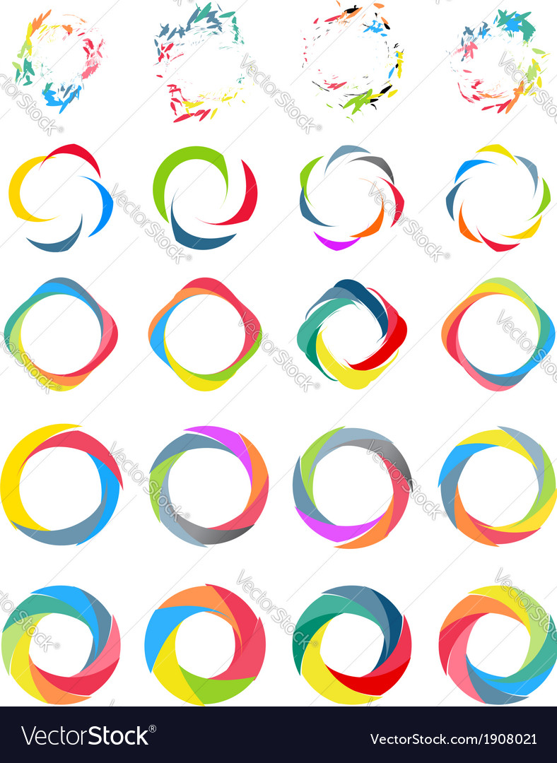 Color circle set Royalty Free Vector Image - VectorStock