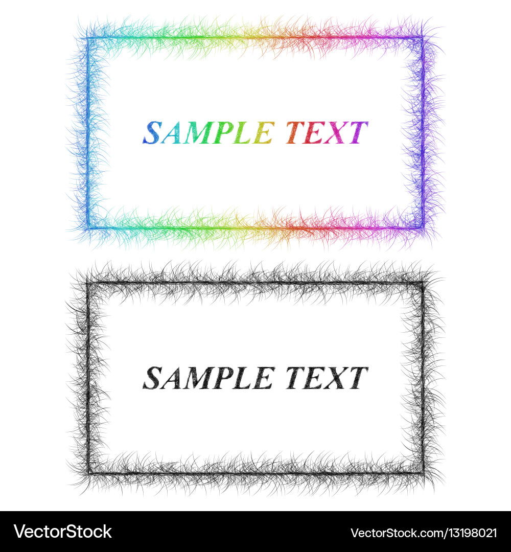 Colorful and black sketch card frame designs Vector Image