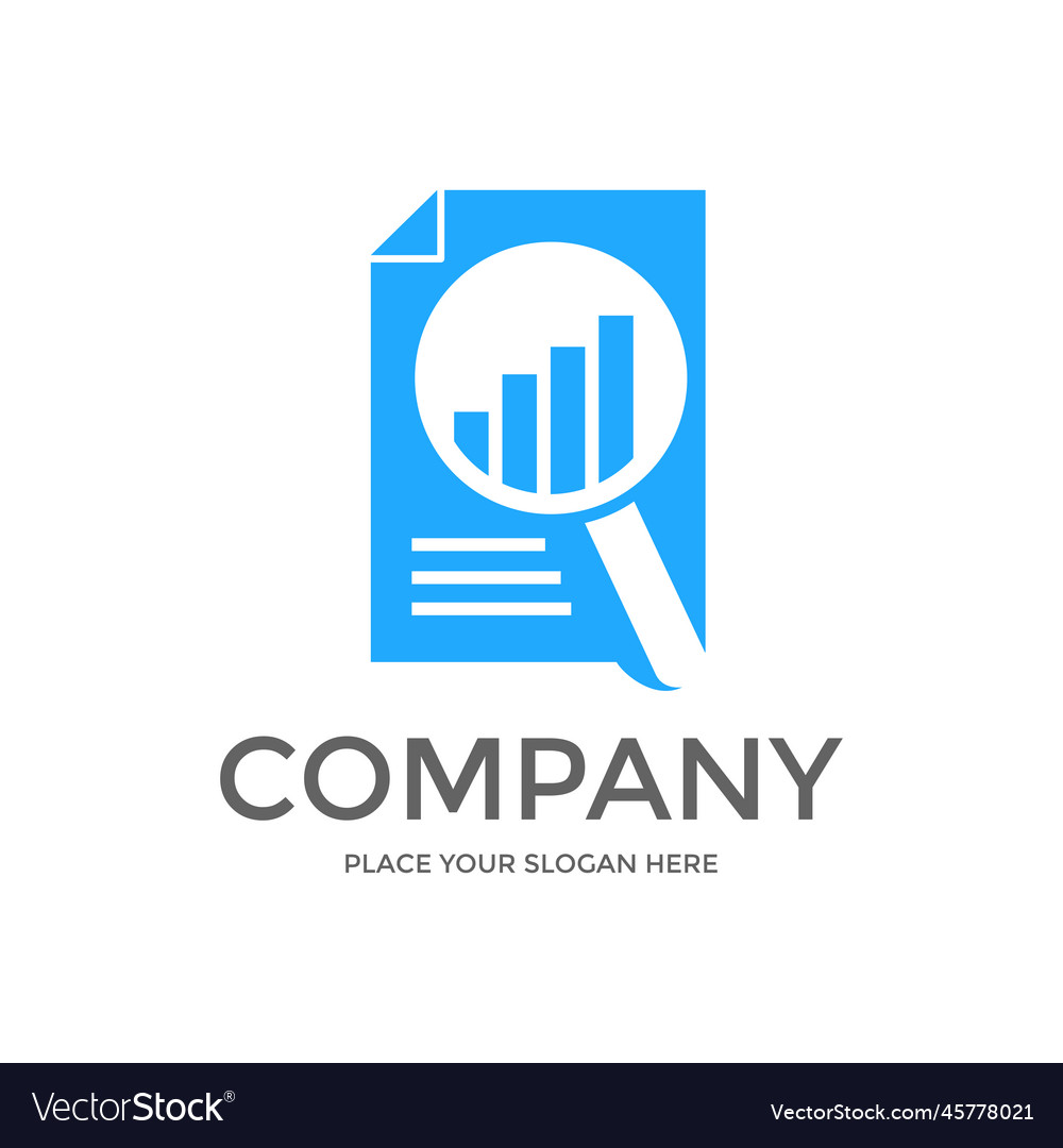 Document search logo template Royalty Free Vector Image