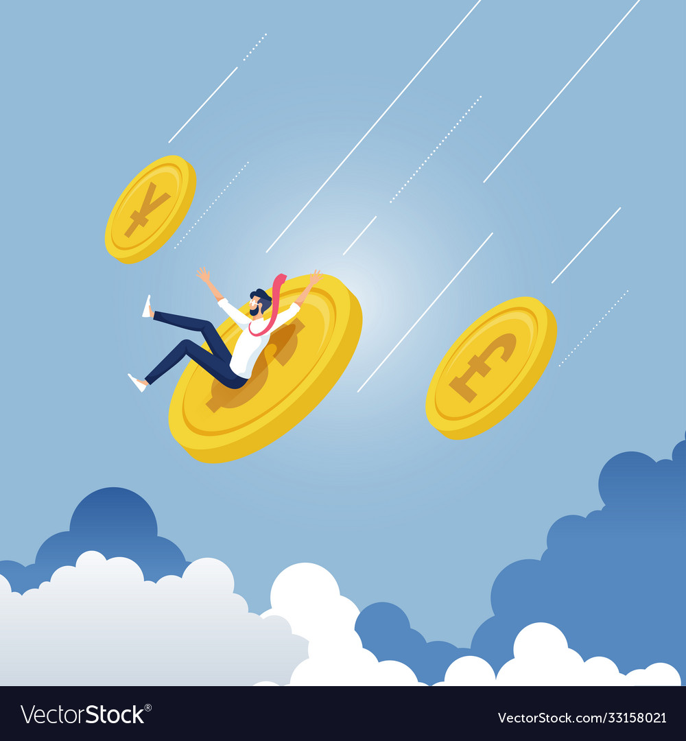 Finance decrease and crisis concept Royalty Free Vector