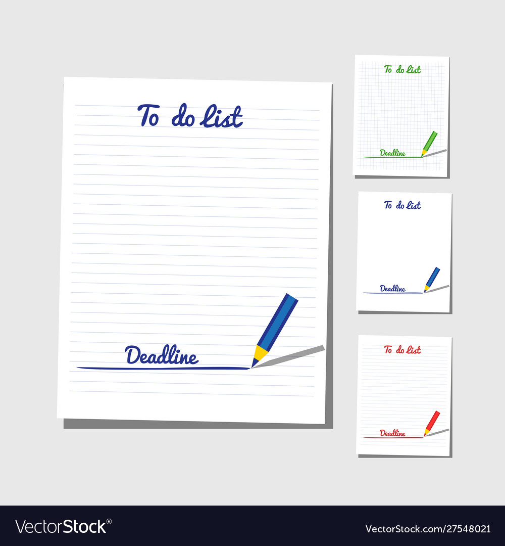 Flat identity to do list Royalty Free Vector Image