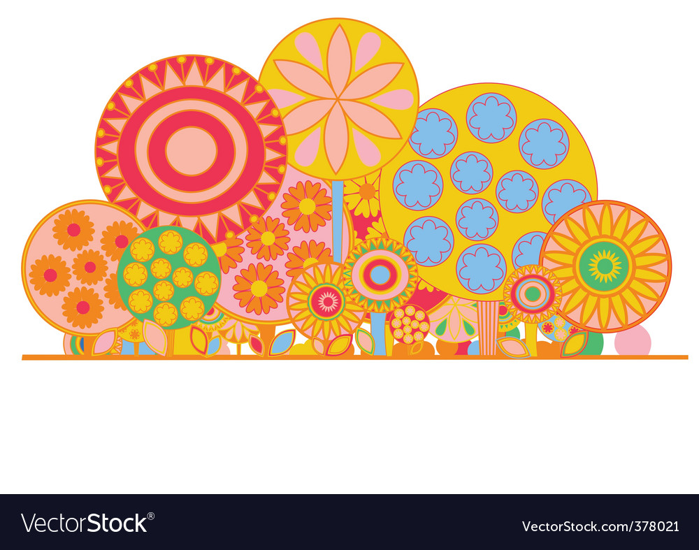 Funky floral background Royalty Free Vector Image