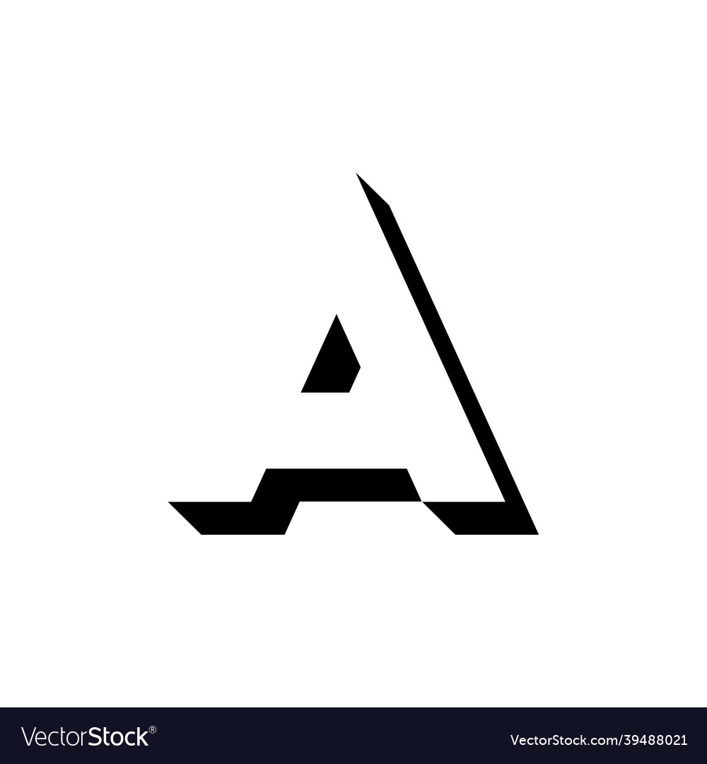 Geometric shadow letter Royalty Free Vector Image
