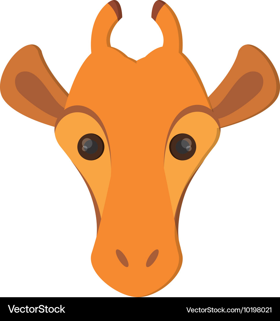 Giraffe cartoon icon Royalty Free Vector Image