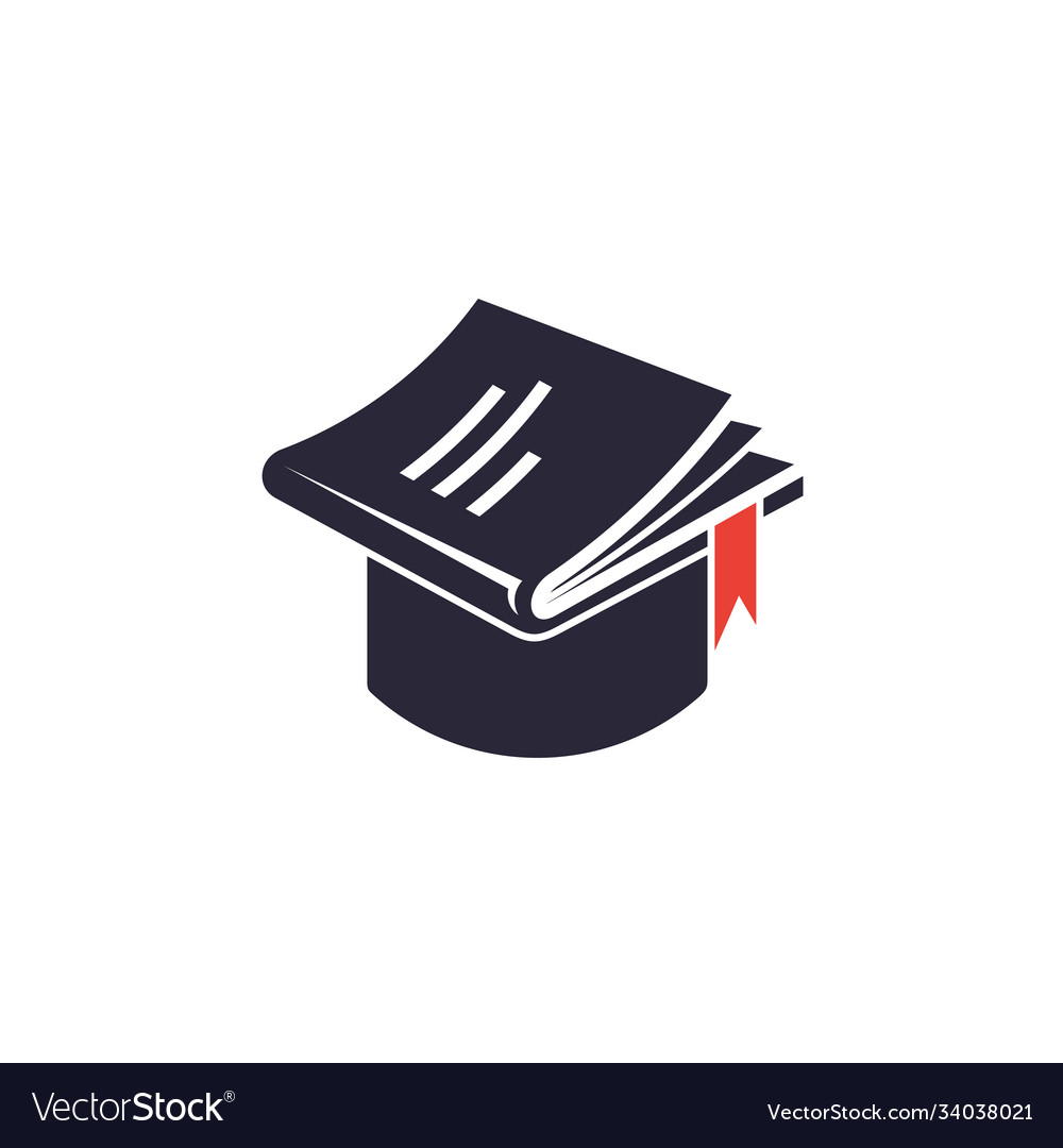 Hat book logo Royalty Free Vector Image - VectorStock