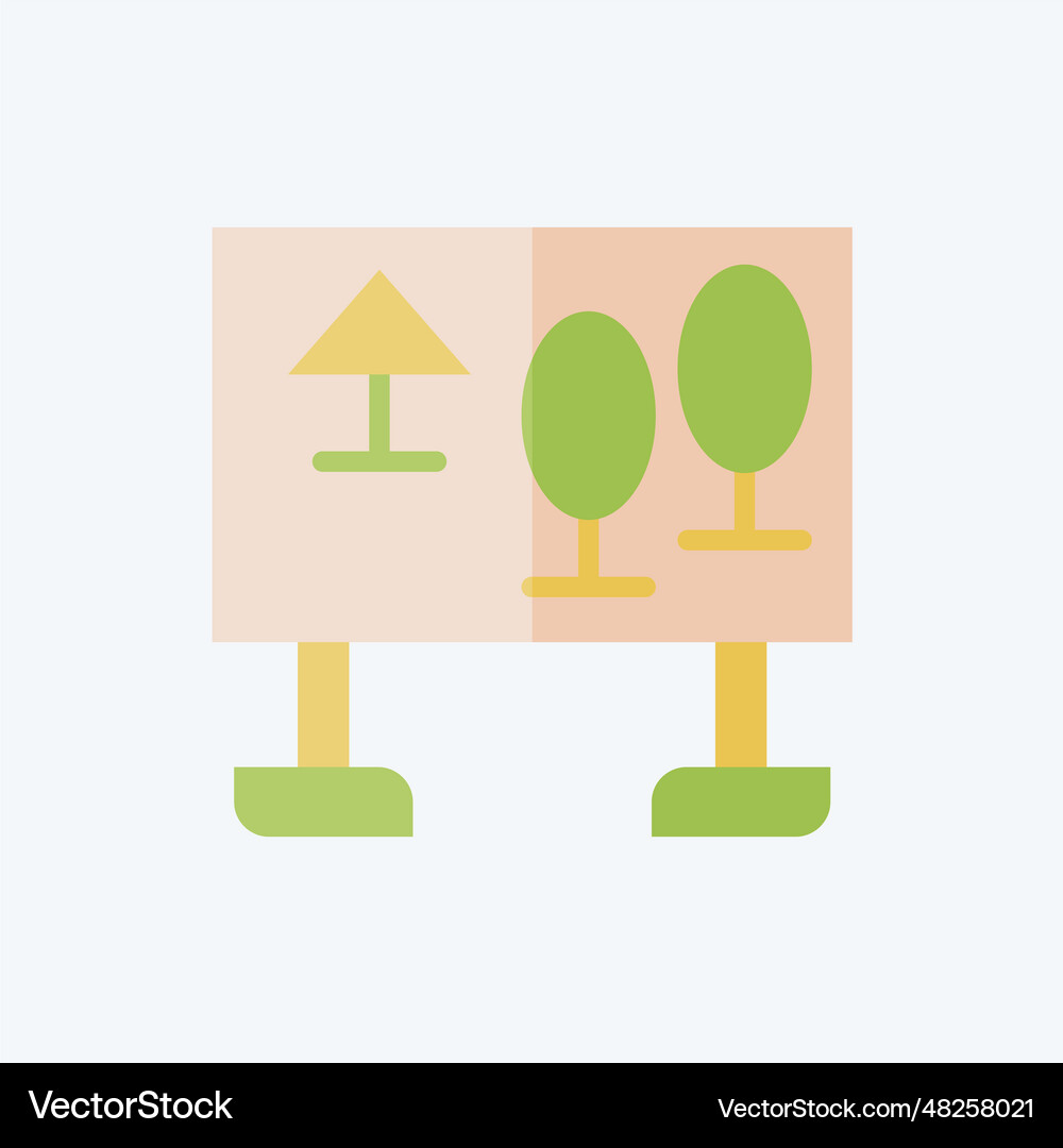 Icon map related to amusement park symbol flat Vector Image