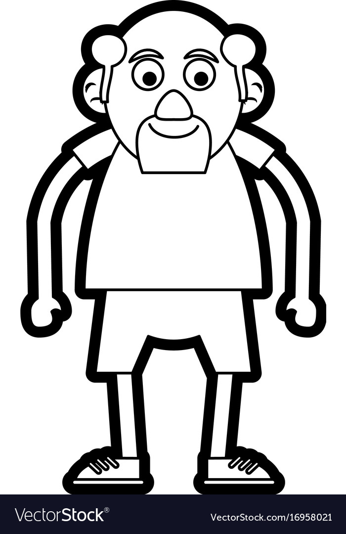 Old man design Royalty Free Vector Image - VectorStock