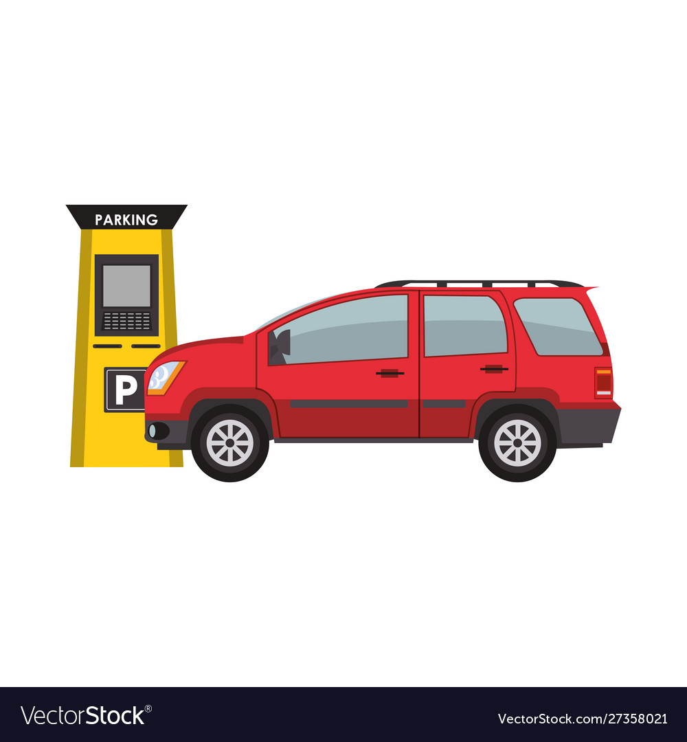 Parking ticket machine Royalty Free Vector Image