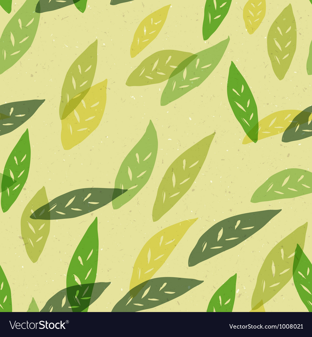 Seamless leaves pattern Royalty Free Vector Image