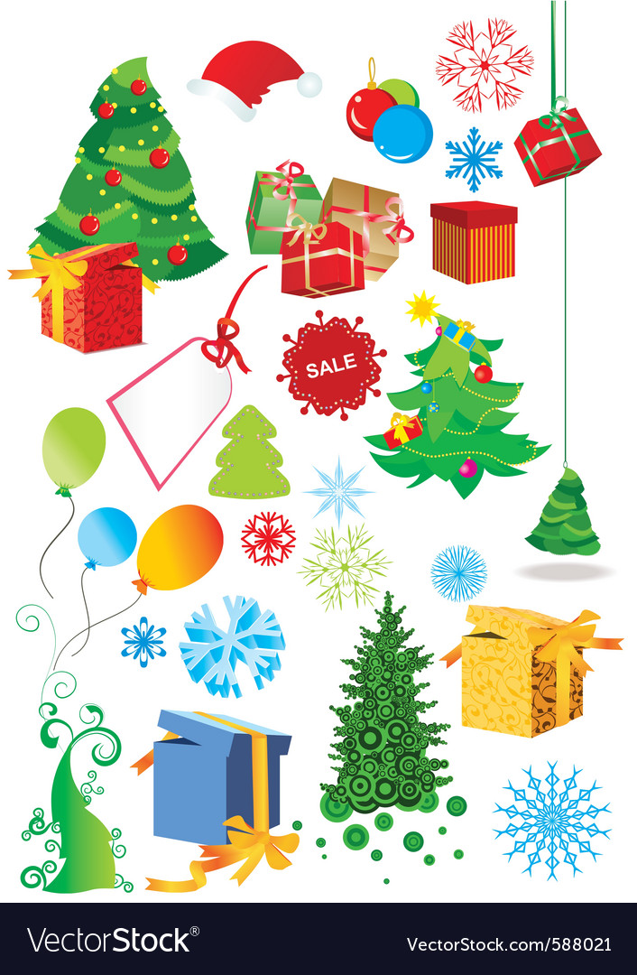 Set of christmas Royalty Free Vector Image - VectorStock
