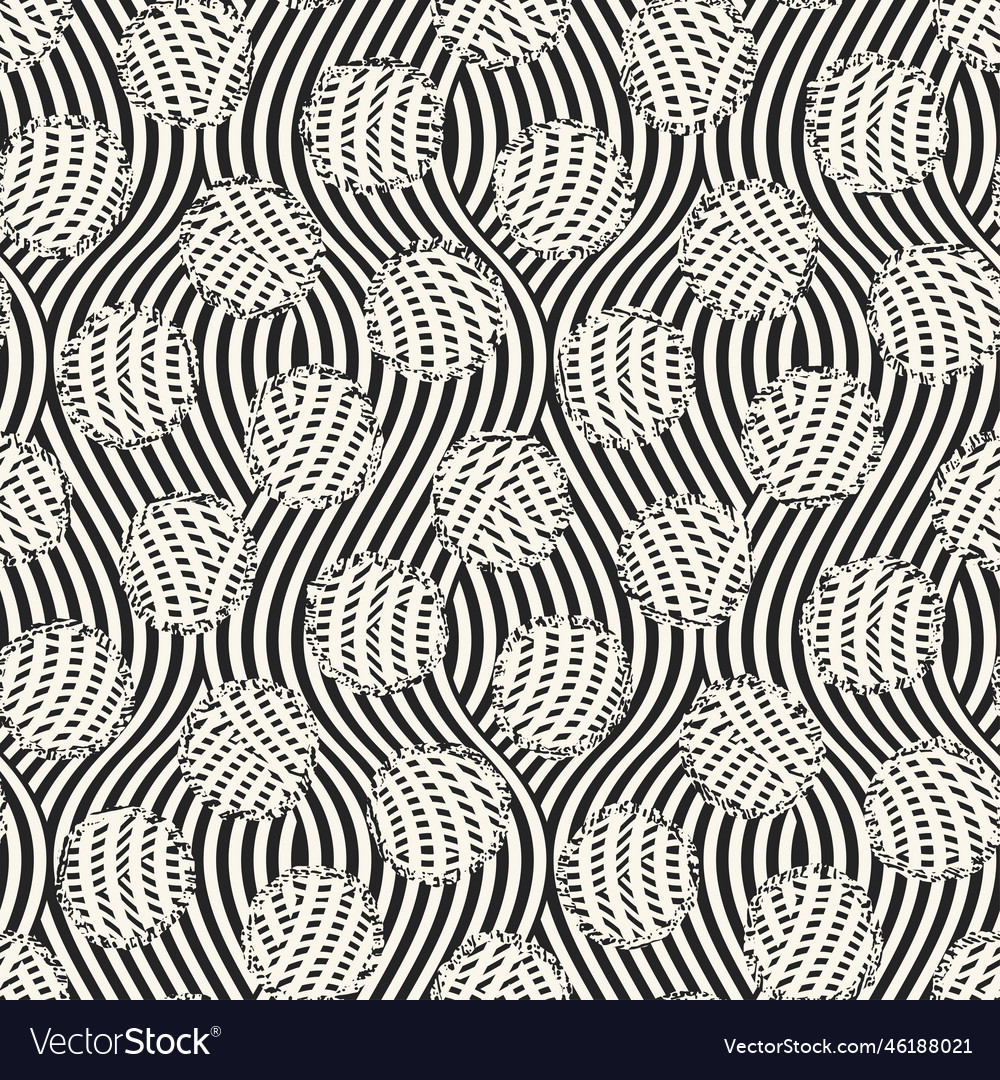 Striped and dotted pattern Royalty Free Vector Image