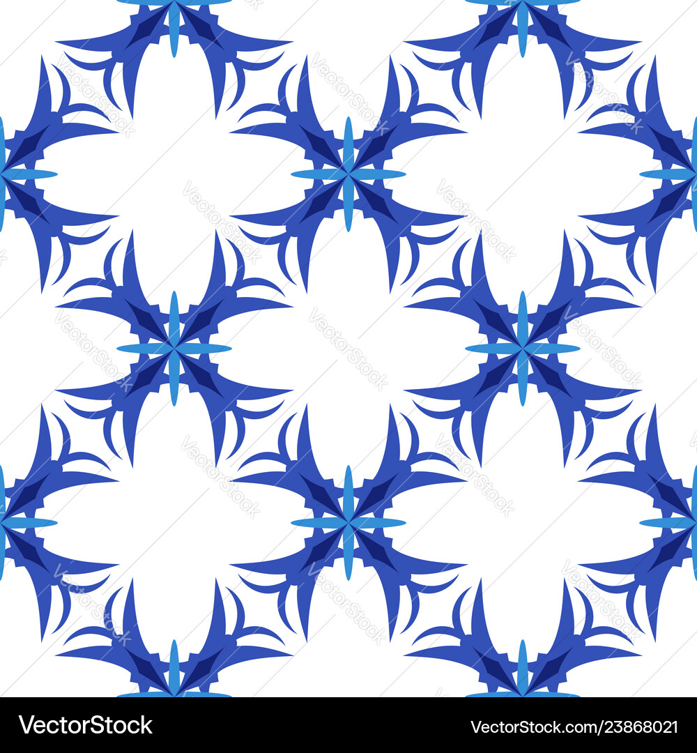 Vintage seamless pattern in portugal style azulejo