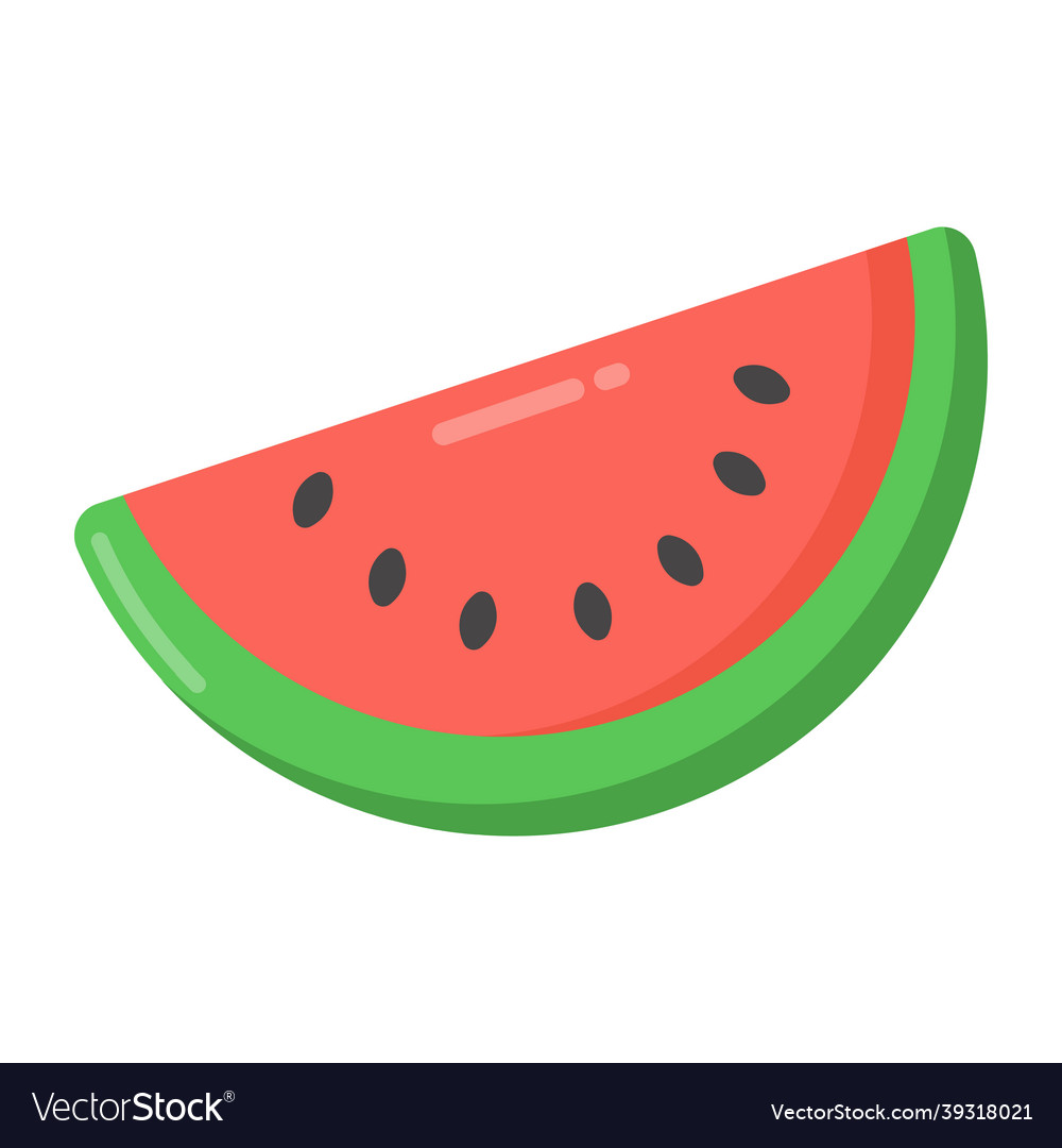 Watermelon slice Royalty Free Vector Image - VectorStock