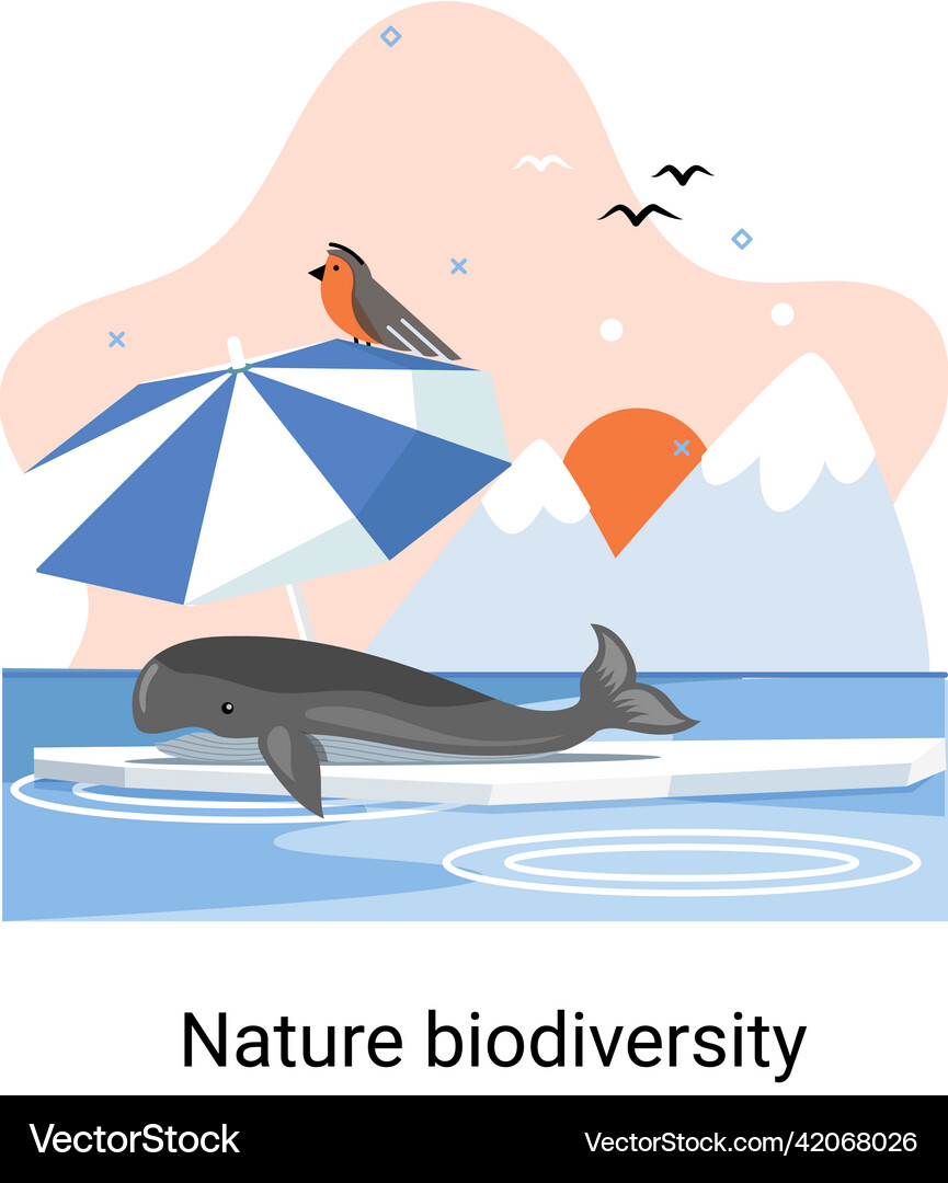 Biodiversity in nature as environment variety Vector Image
