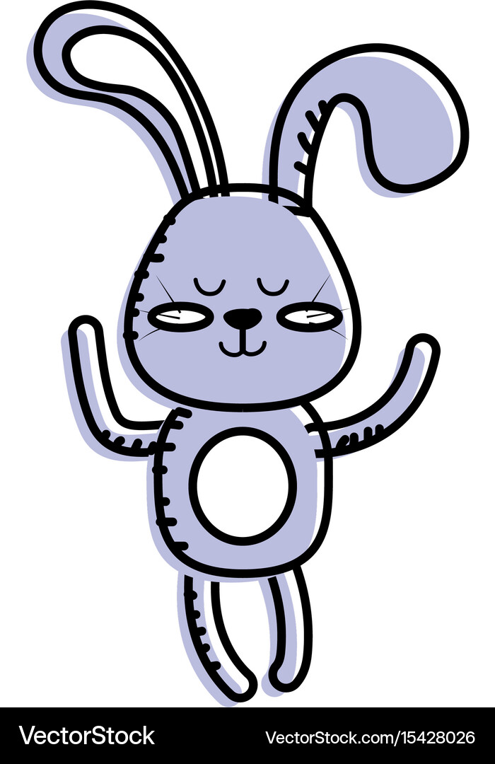 Cute rabbit boy wild animal character Royalty Free Vector