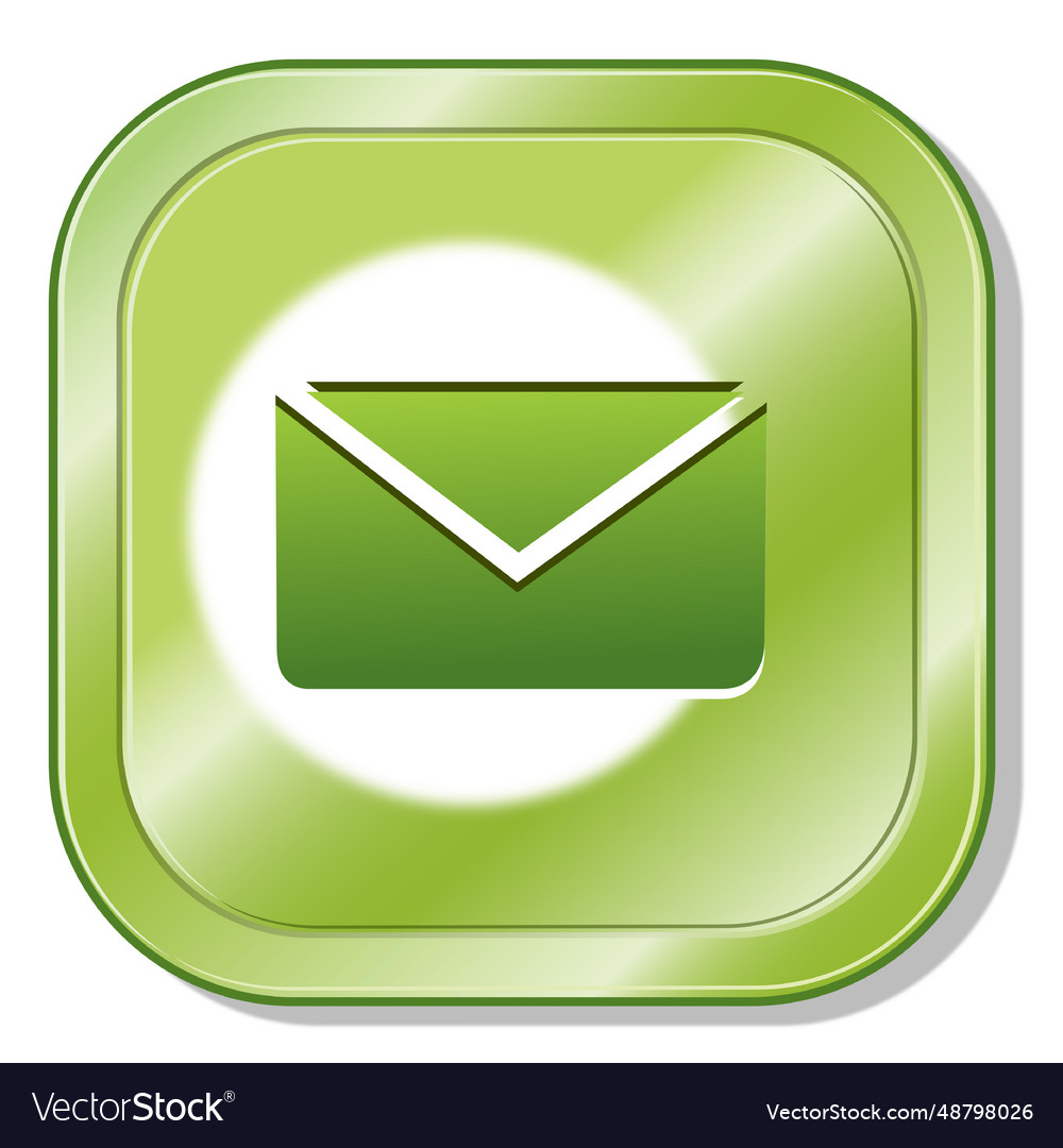 Email metallic button Royalty Free Vector Image